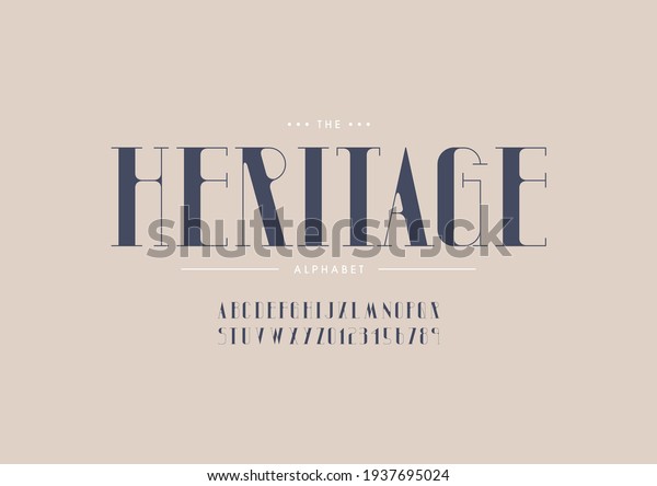 Vector Stylized Heritage Alphabet Font Stock Vector (Royalty Free ...