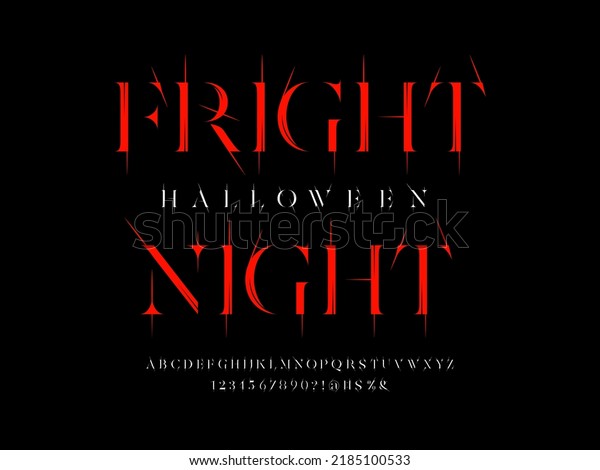 Vector Stylized Horror Alphabet Design Uppercase: เวกเตอร์สต็อก (ปลอด ...