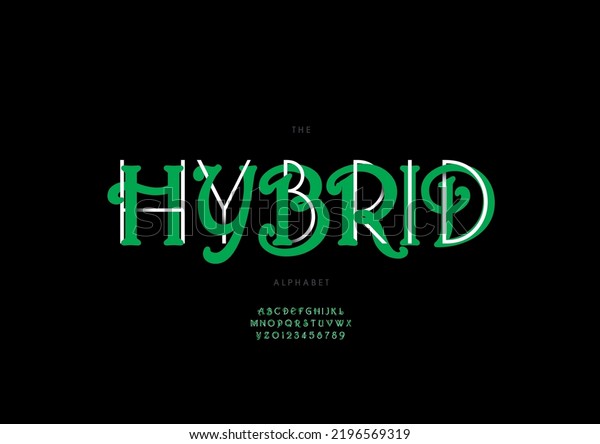 Vector Stylized Hybrid Alphabet Font Stock Vector (Royalty Free ...