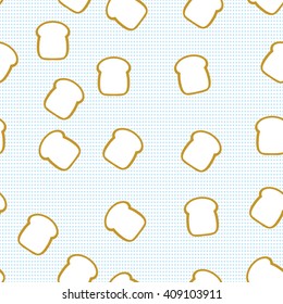 Vector Stylized Image Toast Breakfast Seamless Stock Vector (Royalty ...