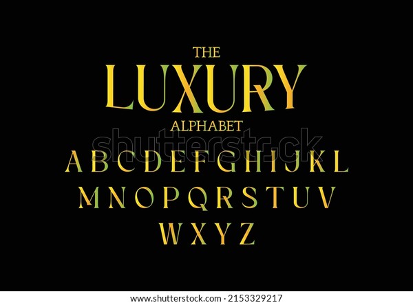 Vector Stylized Luxury Font Alphabet Stock Vector (Royalty Free ...