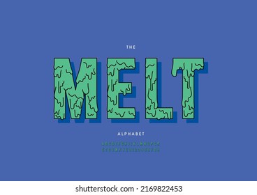 Vector Stylized Melt Alphabet Font Stock Vector (Royalty Free ...
