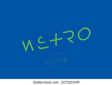 Vector Stylized Metro Alphabet Font Stock Vector (Royalty Free ...