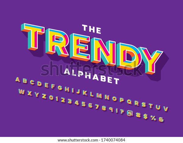 Vector Stylized Modern Alphabet Design Stock Vector (Royalty Free ...