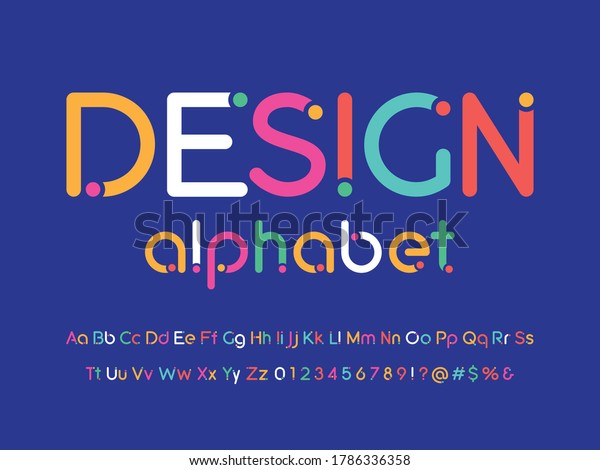 Vector Stylized Modern Alphabet Design Stock Vector (Royalty Free ...