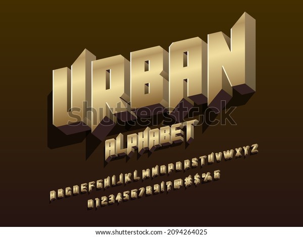 Vector Stylized Modern Alphabet Design Uppercase Stock Vector (Royalty ...