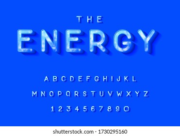 Vector Stylized Modern Energy Font Alphabet Stock Vector (Royalty Free ...