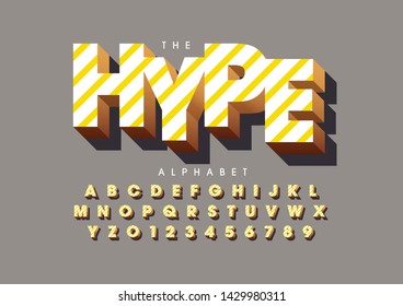 Vector Stylized Modern Font Alphabet Stock Vector (Royalty Free) 1342173794