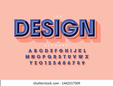 Vector Stylized Modern Font Alphabet Stock Vector (Royalty Free ...