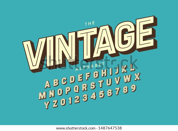 Vector Stylized Modern Font Alphabet Stock Vector (Royalty Free ...