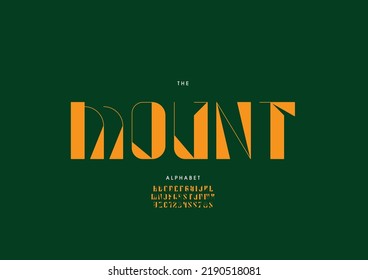 Vector Stylized Mount Alphabet Font Stock Vector (Royalty Free ...