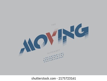 Vector Stylized Moving Alphabet Font Stock Vector (Royalty Free ...