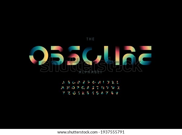 Vector Stylized Obscure Alphabet Font Stock Vector (Royalty Free ...