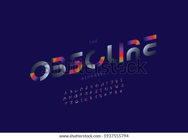Vector Stylized Obscure Alphabet Font Stock Vector (Royalty Free ...