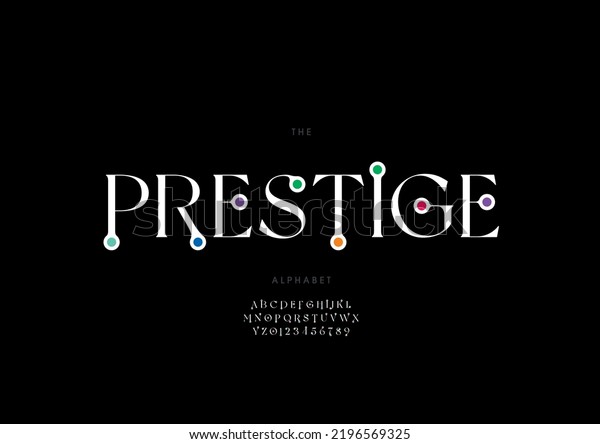 Vector Stylized Prestige Alphabet Font Stock Vector (Royalty Free ...
