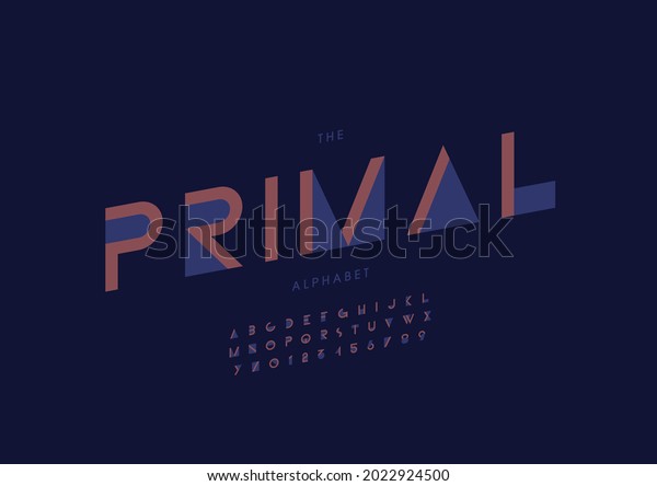 Vector Stylized Primal Alphabet Font Stock Vector (Royalty Free ...