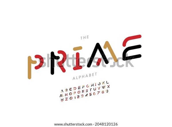 Vector Stylized Prime Alphabet Font Stock Vector (Royalty Free ...