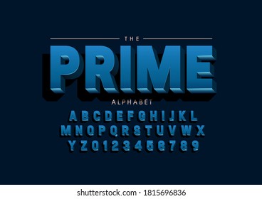 Vector Stylized Prime Font Alphabet Stock Vector (Royalty Free ...