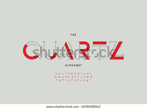 Vector Stylized Quartz Alphabet Font Stock Vector (Royalty Free ...