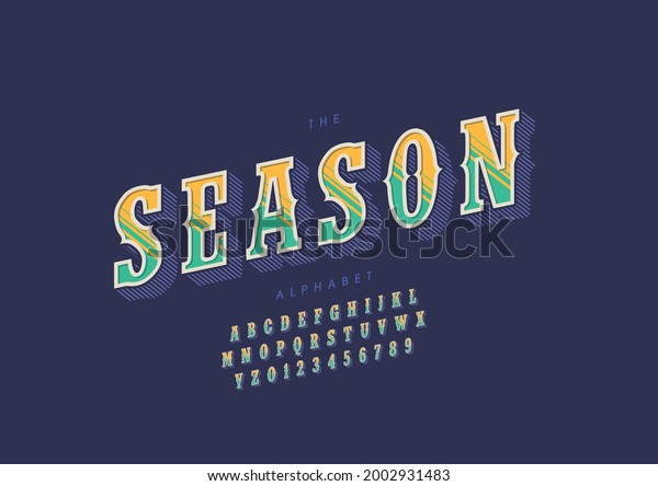 Vector Stylized Season Alphabet Font Stock Vector (Royalty Free ...