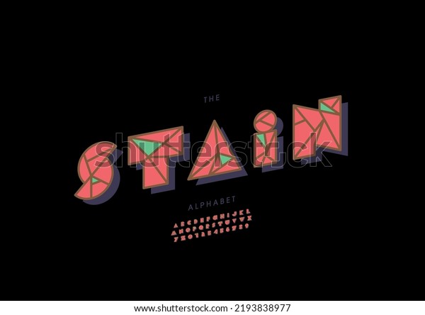 Vector Stylized Stain Alphabet Font Stock Vector (Royalty Free ...