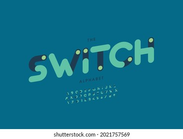 Vector Stylized Switch Alphabet Font Stock Vector (Royalty Free ...