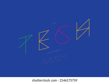 Vector Stylized Tech Alphabet Font Stock Vector (Royalty Free ...