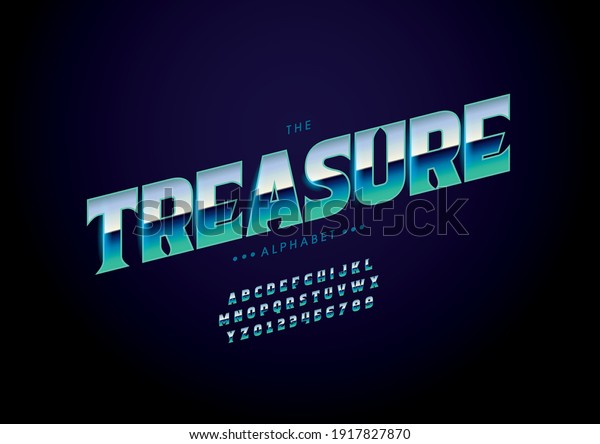 Vector Stylized Treasure Alphabet Font Stock Vector (Royalty Free ...