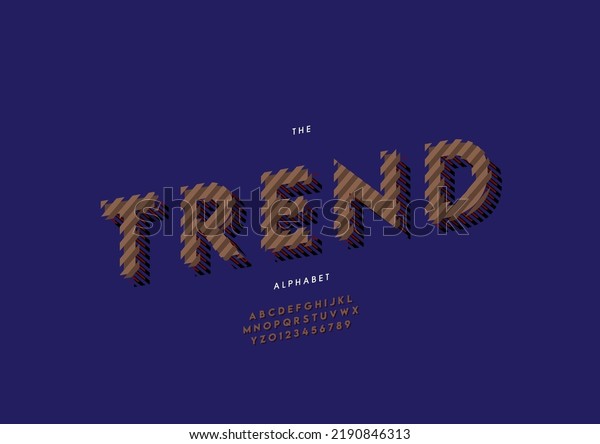 Vector Stylized Trend Alphabet Font Stock Vector (Royalty Free ...
