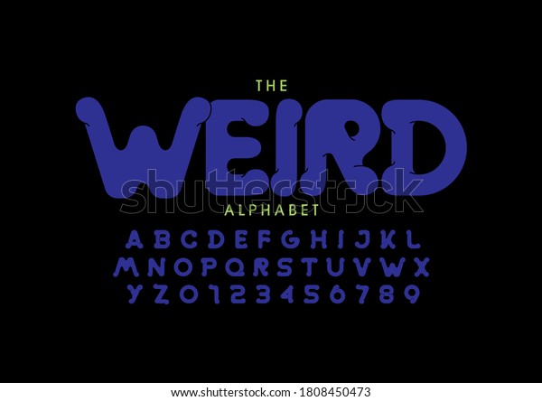 Vector Stylized Weird Font Alphabet Stock Vector (Royalty Free ...