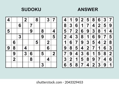 4,341 Sudoku answers Images, Stock Photos & Vectors | Shutterstock