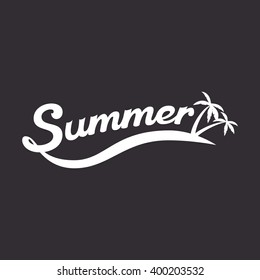 Vector Summer Illustration Summer Lettering Handdrawn Stock Vector ...