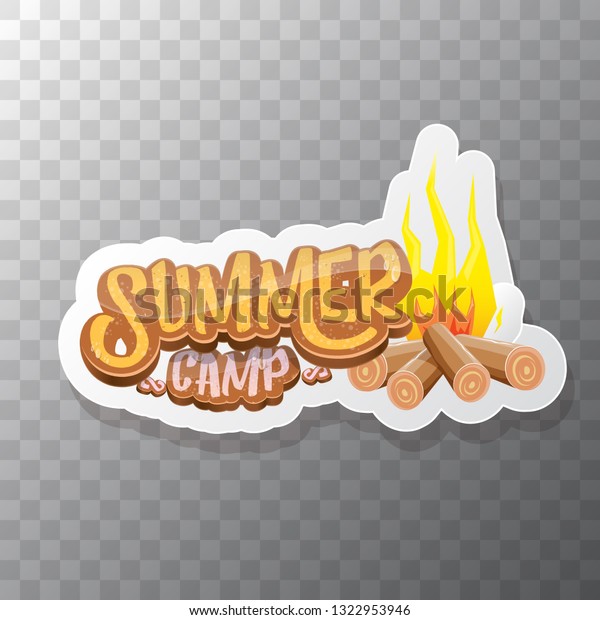 Vector Summer Kids Camp Cartoon Logo Stock Vector (Royalty Free ...