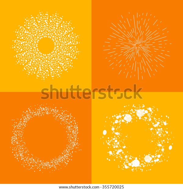 Vector Sun Abstract Symbols Collection Dots Stock Vector (Royalty Free ...