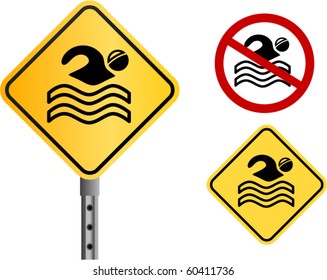 10,742 Yellow Swimming Sign Images, Stock Photos & Vectors | Shutterstock