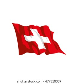 Vector Swiss Flag Symbol State Stock Vector (Royalty Free) 477310339 ...