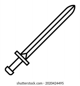 Vector Sword Outline Icon Design Stock Vector (Royalty Free) 2020424495 ...