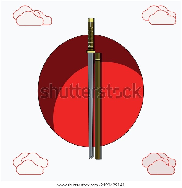 Vector Sword Samurai Use This Weapon Stock Vector Royalty Free 2190629141 Shutterstock