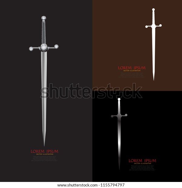 Vector Swords 3d Illustration: เวกเตอร์สต็อก (ปลอดค่าลิขสิทธิ์ ...
