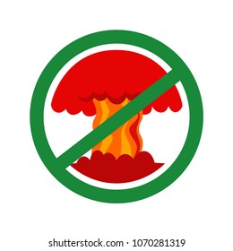 Vector Symbol Atomic Bomb Anti Nuclear Stock Vector (Royalty Free ...