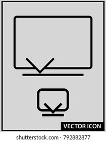 Vector Symbol Computer Monitor Screen Web Stock Vector (Royalty Free ...