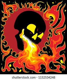Vector Symbol Evil Dangerous Sun Against Stock Vector (Royalty Free ...