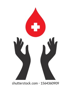 Open Hand Gestures Drops Blood On Stock Vector (Royalty Free ...