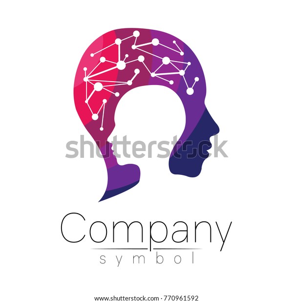 Vector Symbol Human Head Profile Face Stock Vector (Royalty Free) 770961592