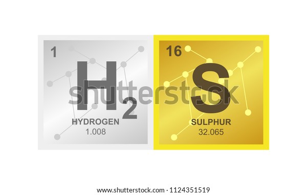Vector Symbol Hydrogen Sulfide Sulphuretted On Stock Vector (Royalty ...