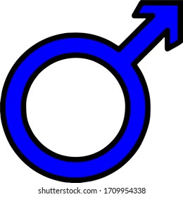 Vector Symbol Male Astronomical Symbol Mars Stock Vector (Royalty Free ...