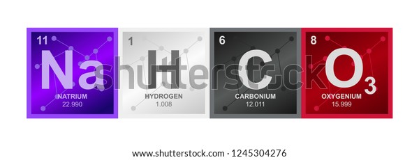 Vector Symbol Sodium Bicarbonate Nahco3 Compound: Vector có sẵn (miễn ...