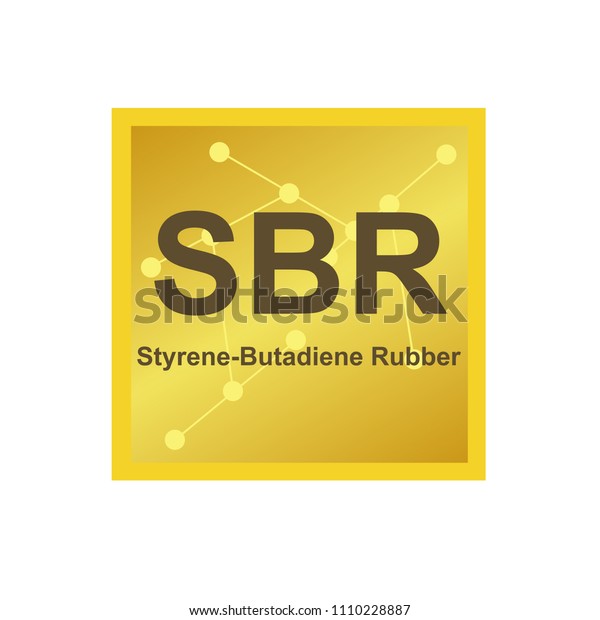 Vector Symbol Styrenebutadiene Rubber Sbr Polymer Stock Vector (Royalty ...