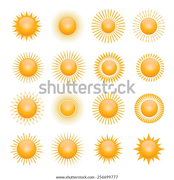 Vector Symbol Sun Set Outline Solar Stock Vector (Royalty Free ...