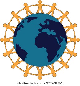 Vector Symbol World Peace People Standing Stock Vector (Royalty Free ...